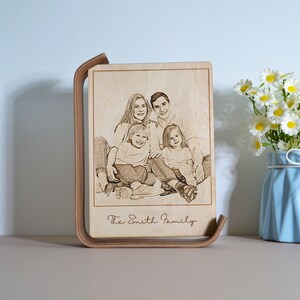 Personalized Photo Wood Slice Custom Engraved Picture Frame Album ...