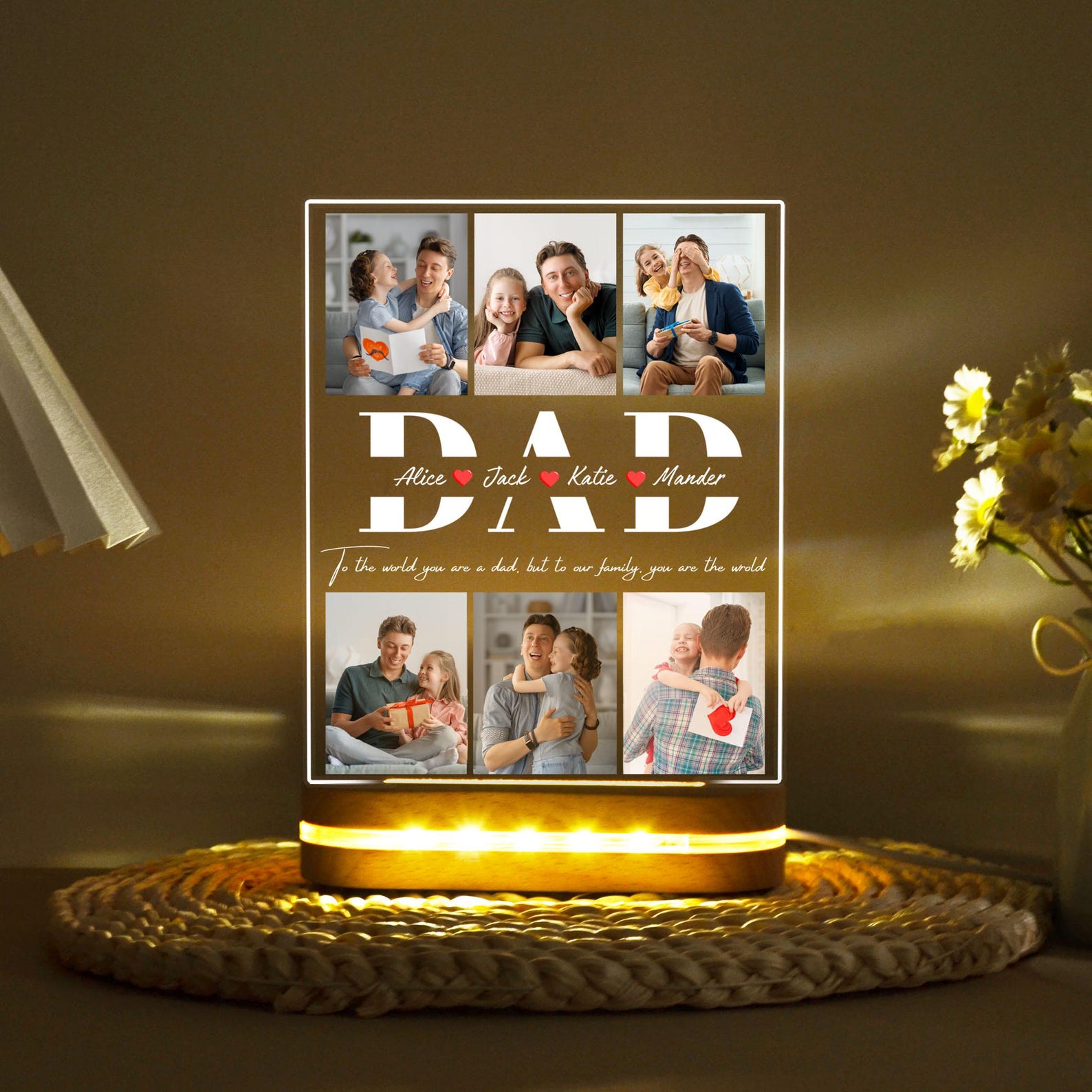 Personalized Photo Night Light, Fathers Day Gifts, Personalized Gifts ...