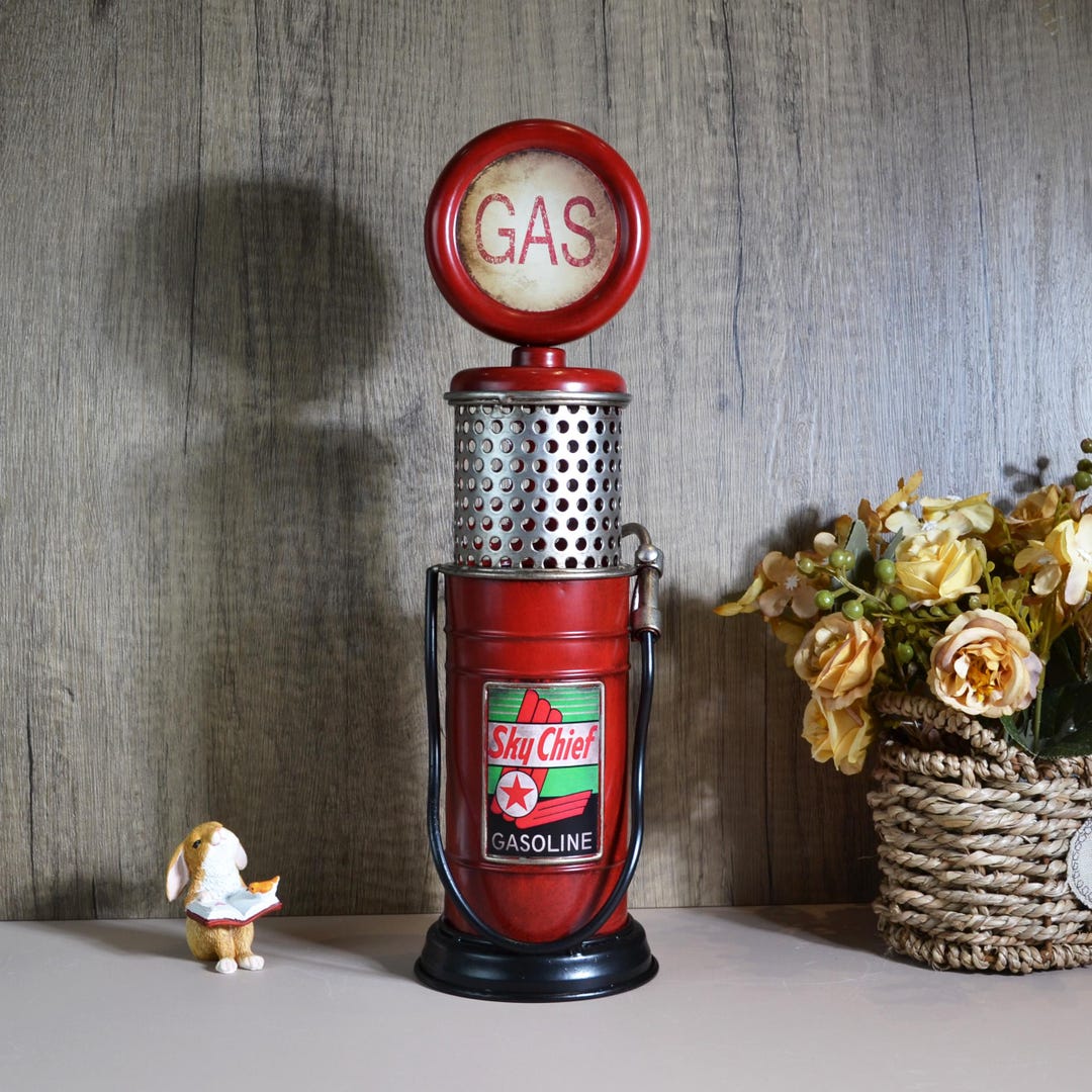 Vintage Gas Pump Piggy Bank, Vintage Gas Pump Decor, Unique Gift for ...