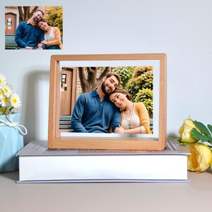 Custom Pixar Style Portrait Photos, Cartoon Couple Portrait, Solid Wood ...