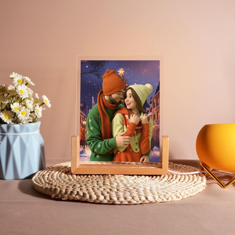 Personalized Pixar Style Cartoon Portrait,custom Cartoon Portrait Night ...