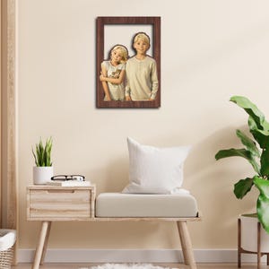 Custom Pixar Style Portrait Photos Frame, Cartoon Couple Portrait ...