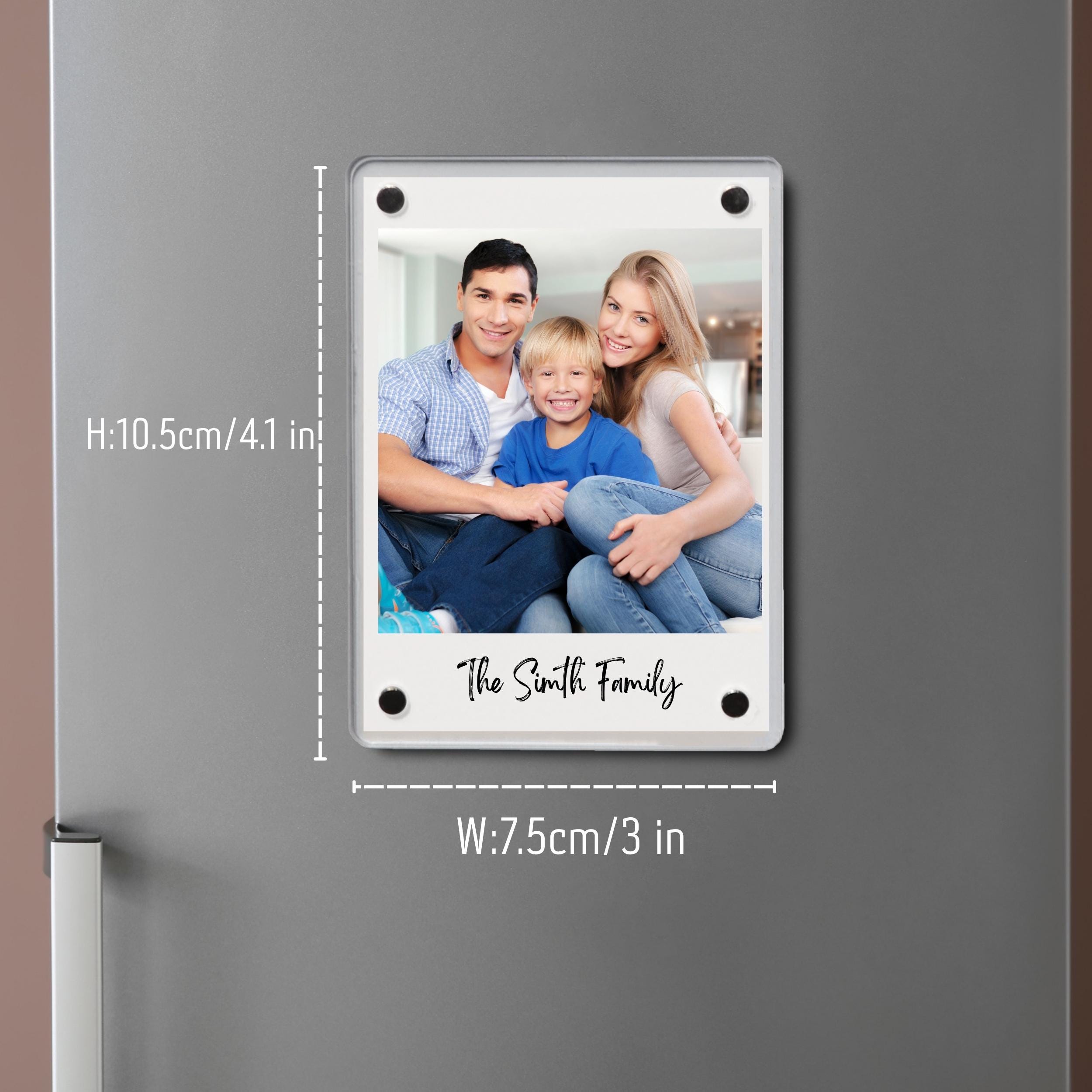 Custom Acrylic Fridge Magnetic Photo Frames With Personalized Photos ...