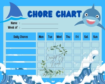 Printable Chore Chart Chore Chart for Boys Preschool Routine - Etsy