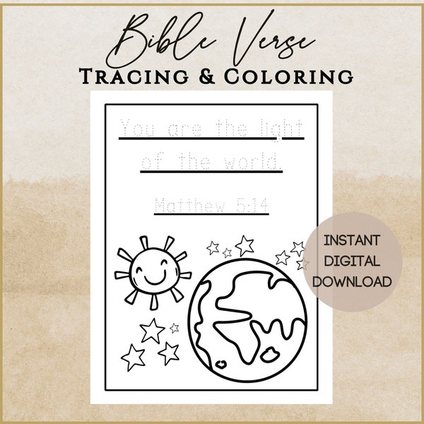 Bible Verse Tracing - Etsy