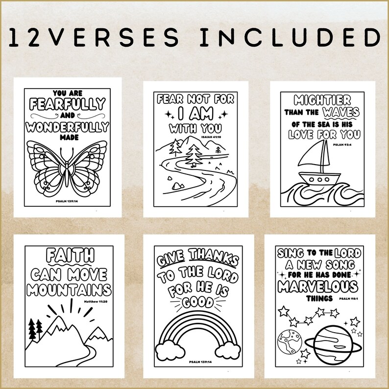 Bible Verse Coloring Pages, Scripture Memorization, Sunday Church ...