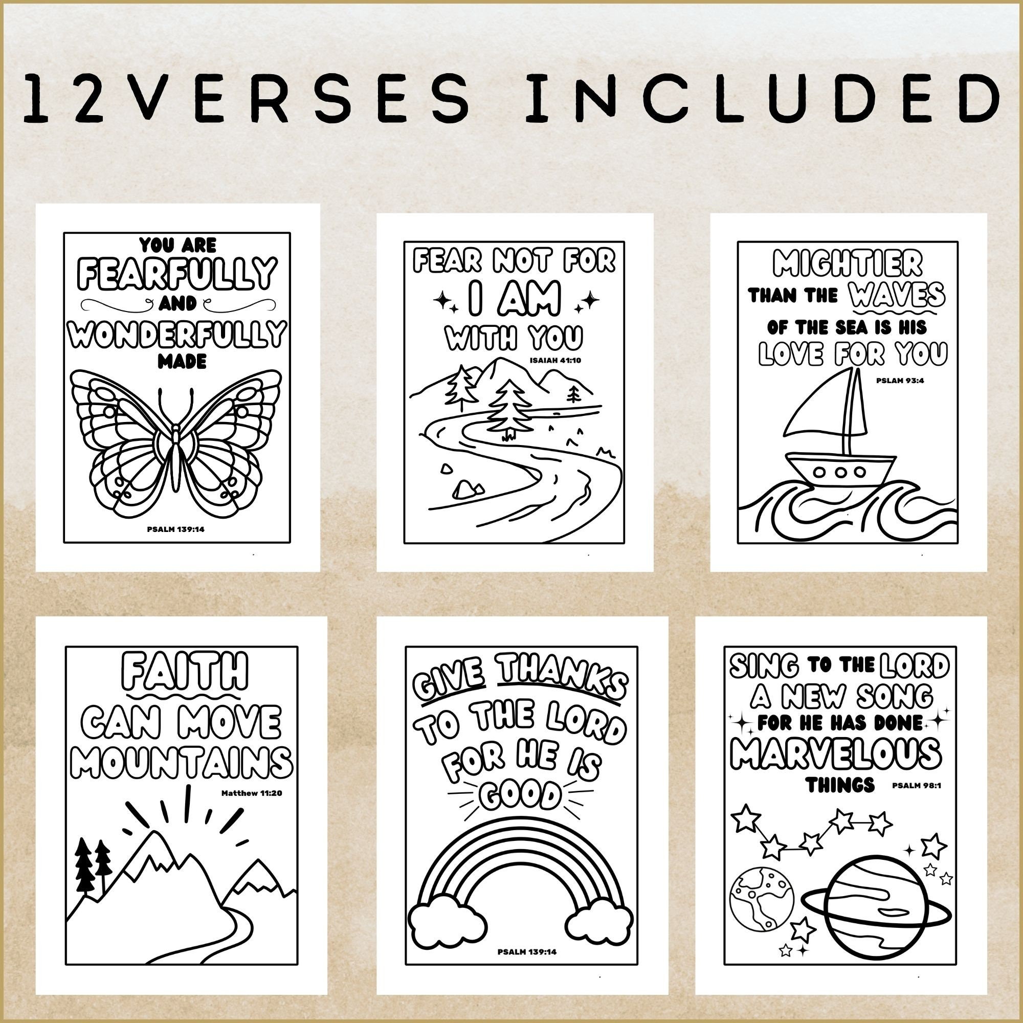 Bible Verse Coloring Pages, Scripture Memorization, Sunday Church ...