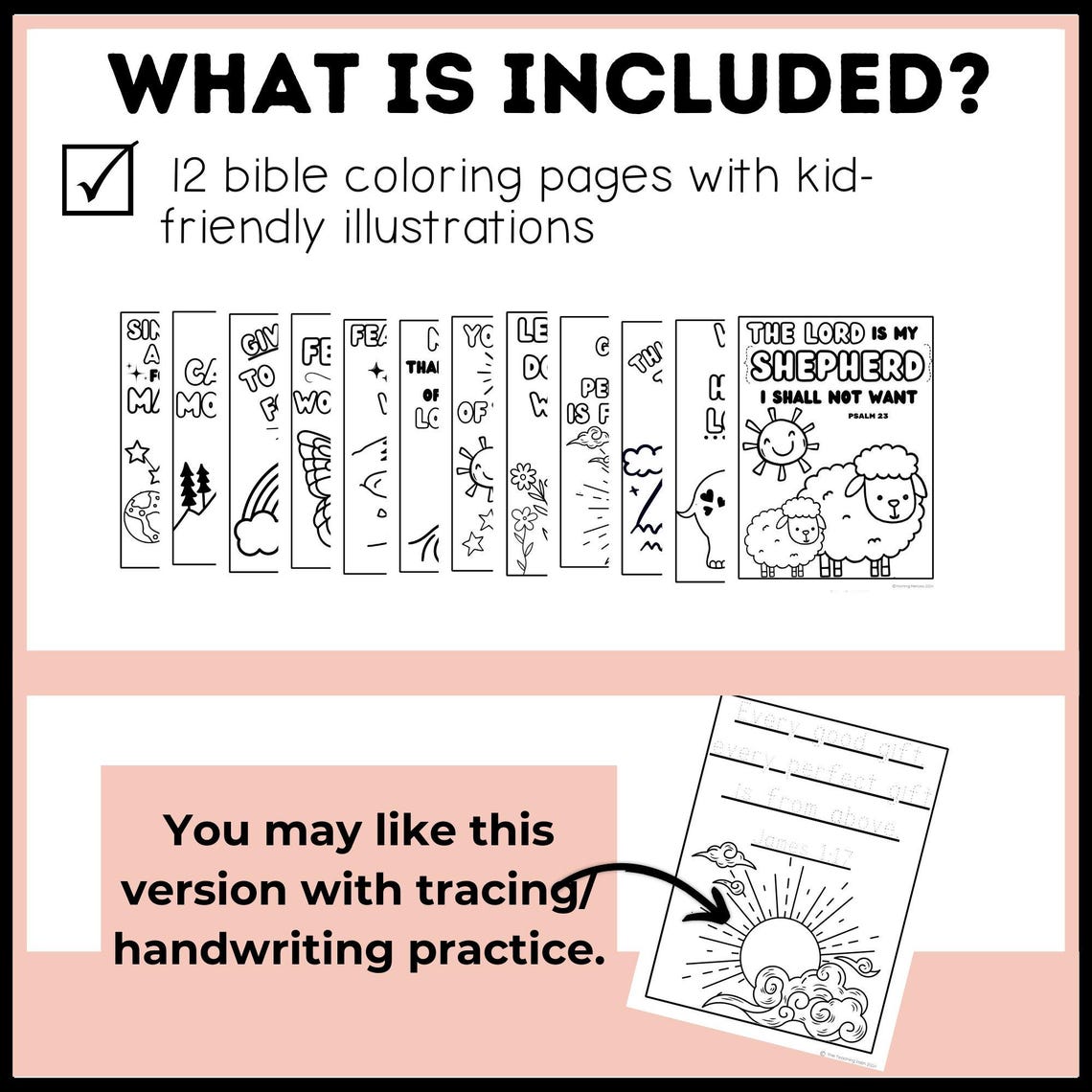 Bible Verse Coloring Pages, Scripture Memorization, Sunday Church ...