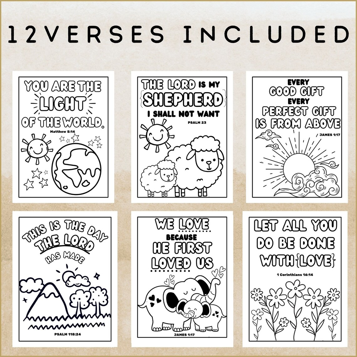 Bible Verse Coloring Pages, Scripture Memorization, Sunday Church ...