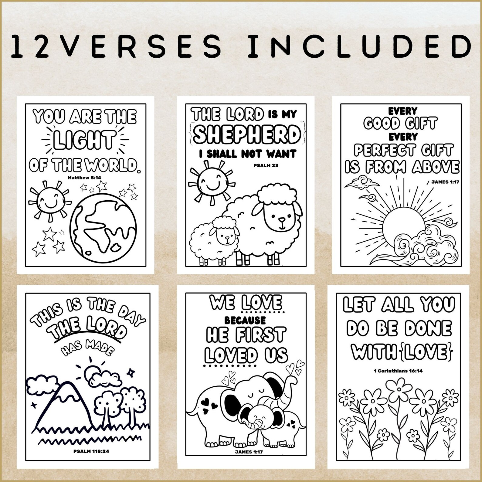 Bible Verse Coloring Pages, Scripture Memorization, Sunday Church ...