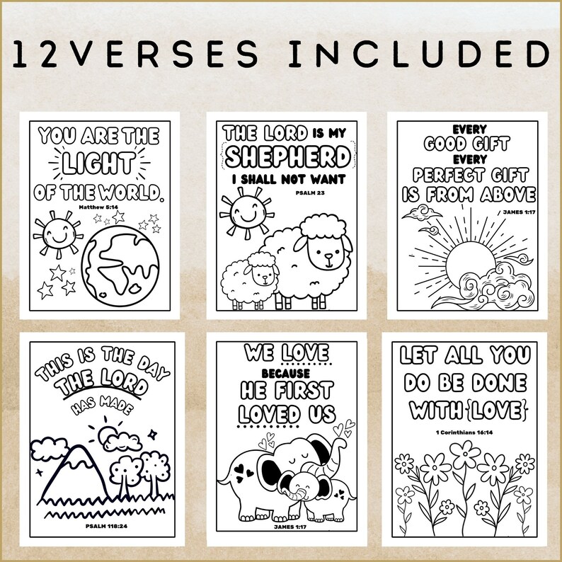 Bible Verse Coloring Pages, Scripture Memorization, Sunday Church ...