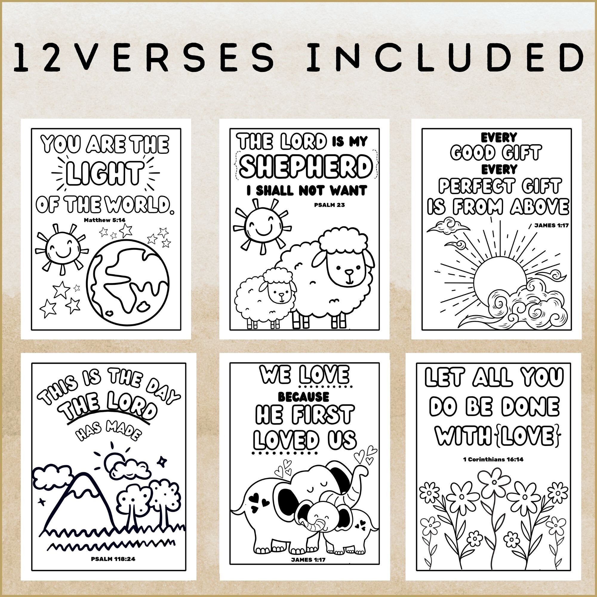 Bible Verse Coloring Pages, Scripture Memorization, Sunday Church ...