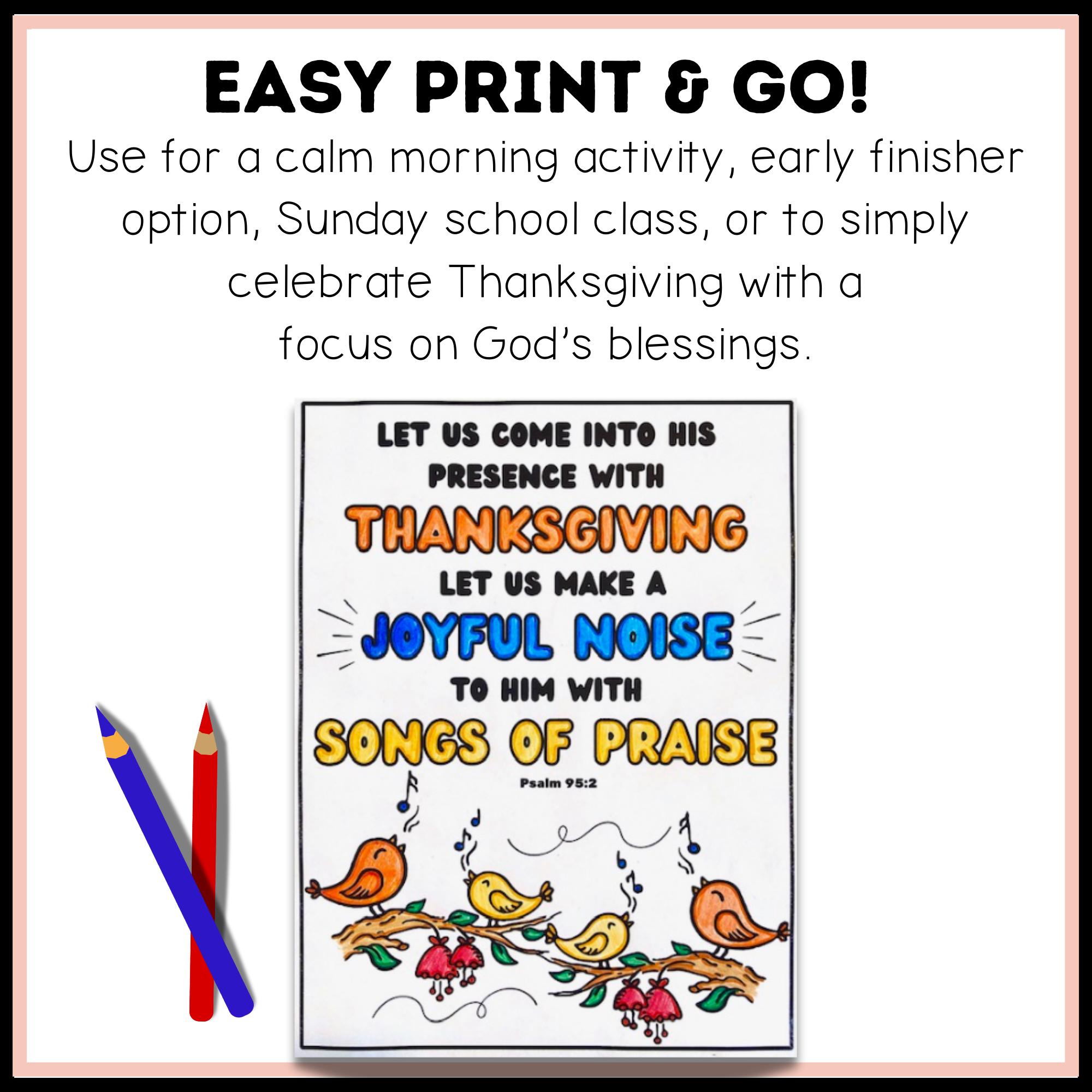 Thanksgiving Bible Verse Coloring Pages! Catholic Scripture Verses for ...