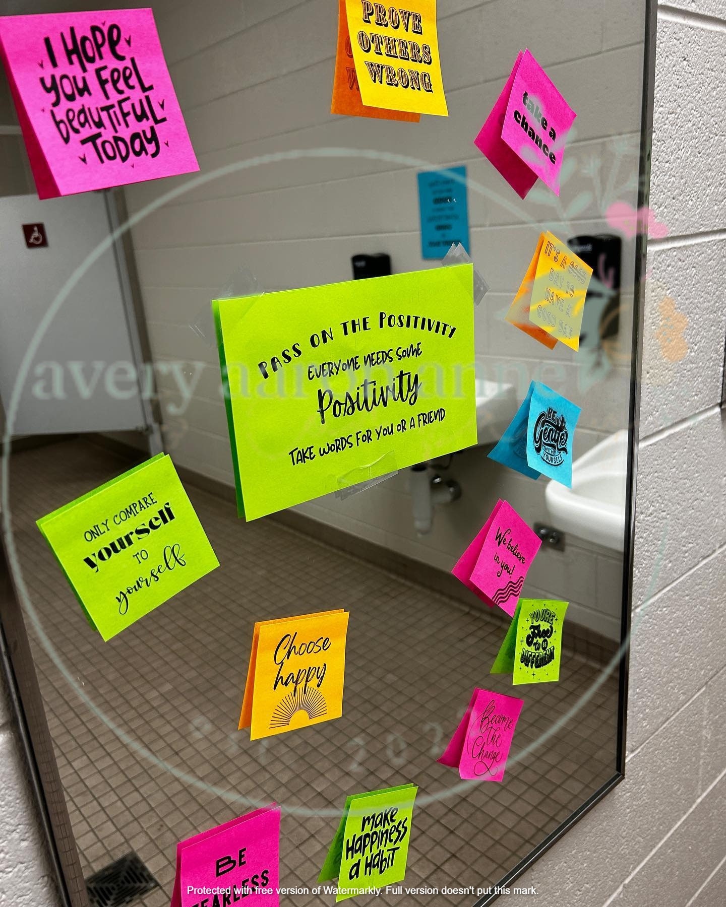 Sticky Note Post It Printable Templates Positivity Motivational Quotes ...