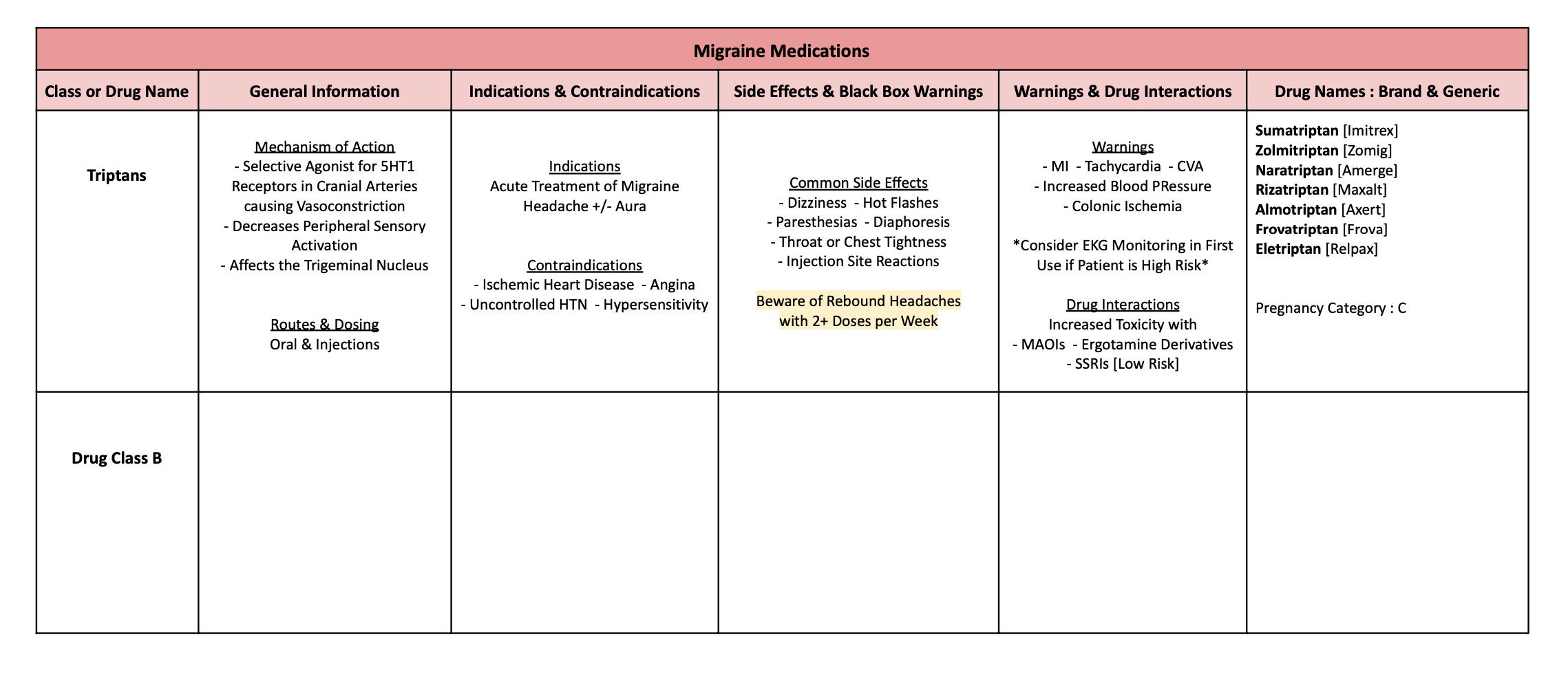 Blank Pharmacology Study Guide Charts - Etsy