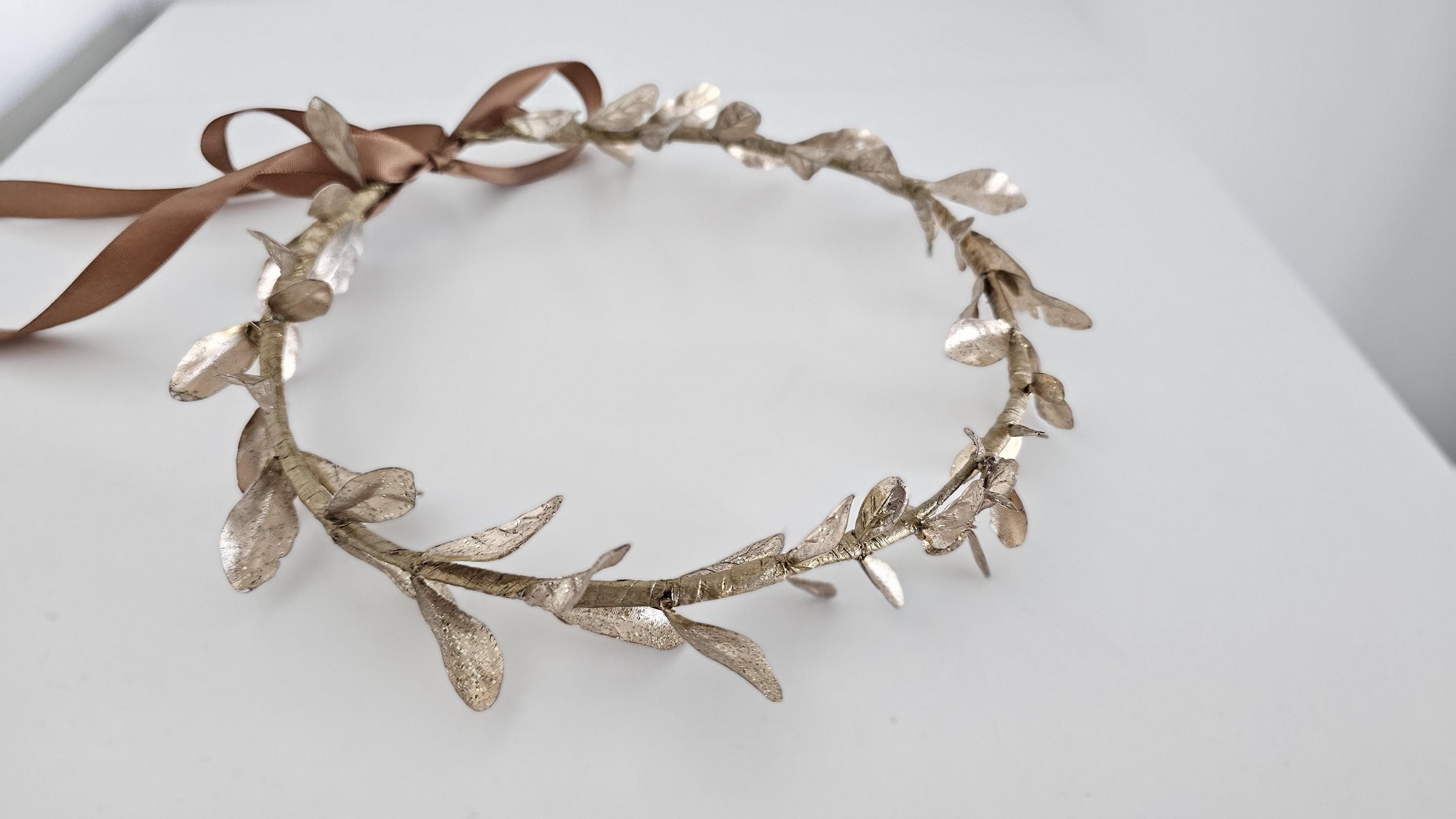 Gold Roman Crown, Greek God Headpiece, Goddess Hair Accessory, Caesar ...