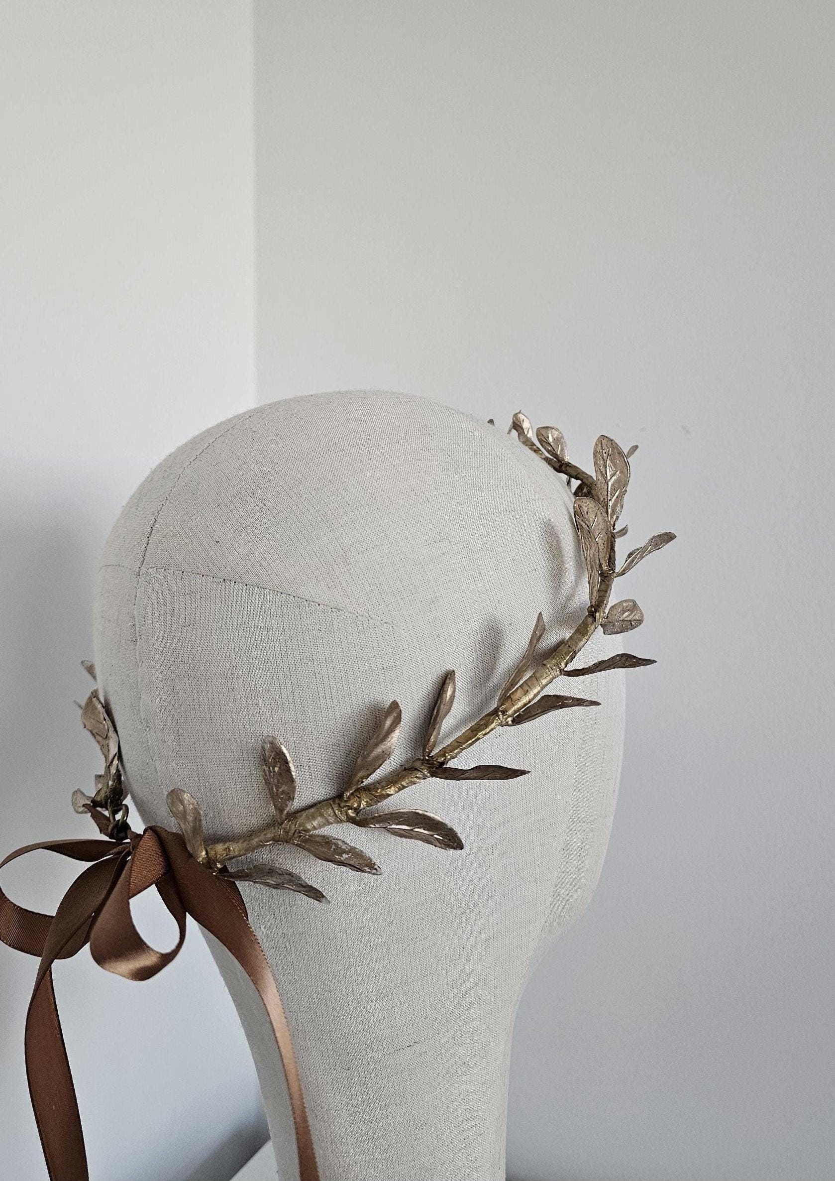 Gold Roman Crown, Greek God Headpiece, Goddess Hair Accessory, Caesar ...