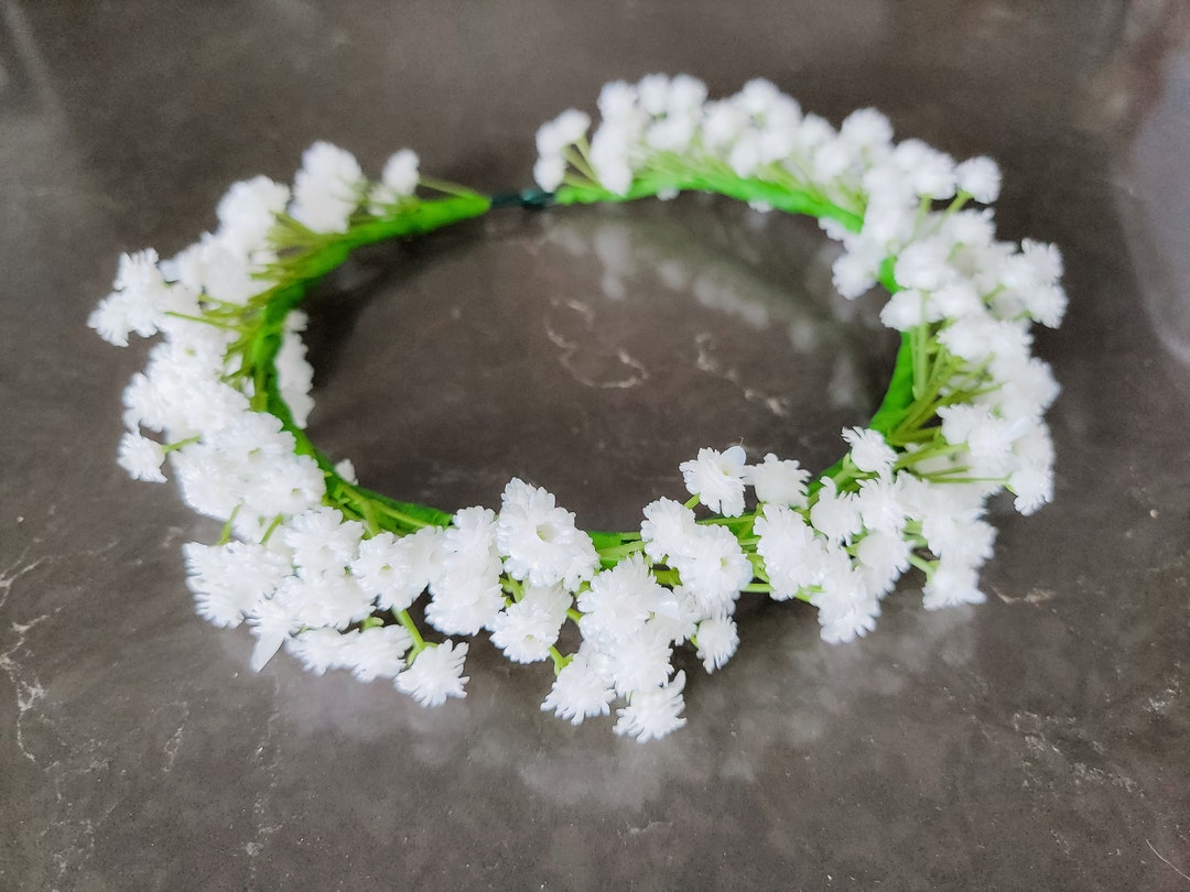 Baby's Breath Flower Crown, Wedding Hair Accessory - Etsy
