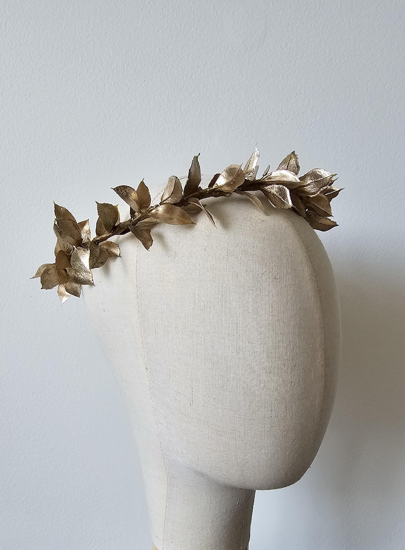 Gold Roman Crown, Greek God Headpiece, Goddess Hair Accessory, Caesar ...