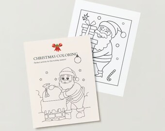 Christmas Color Pages - Etsy