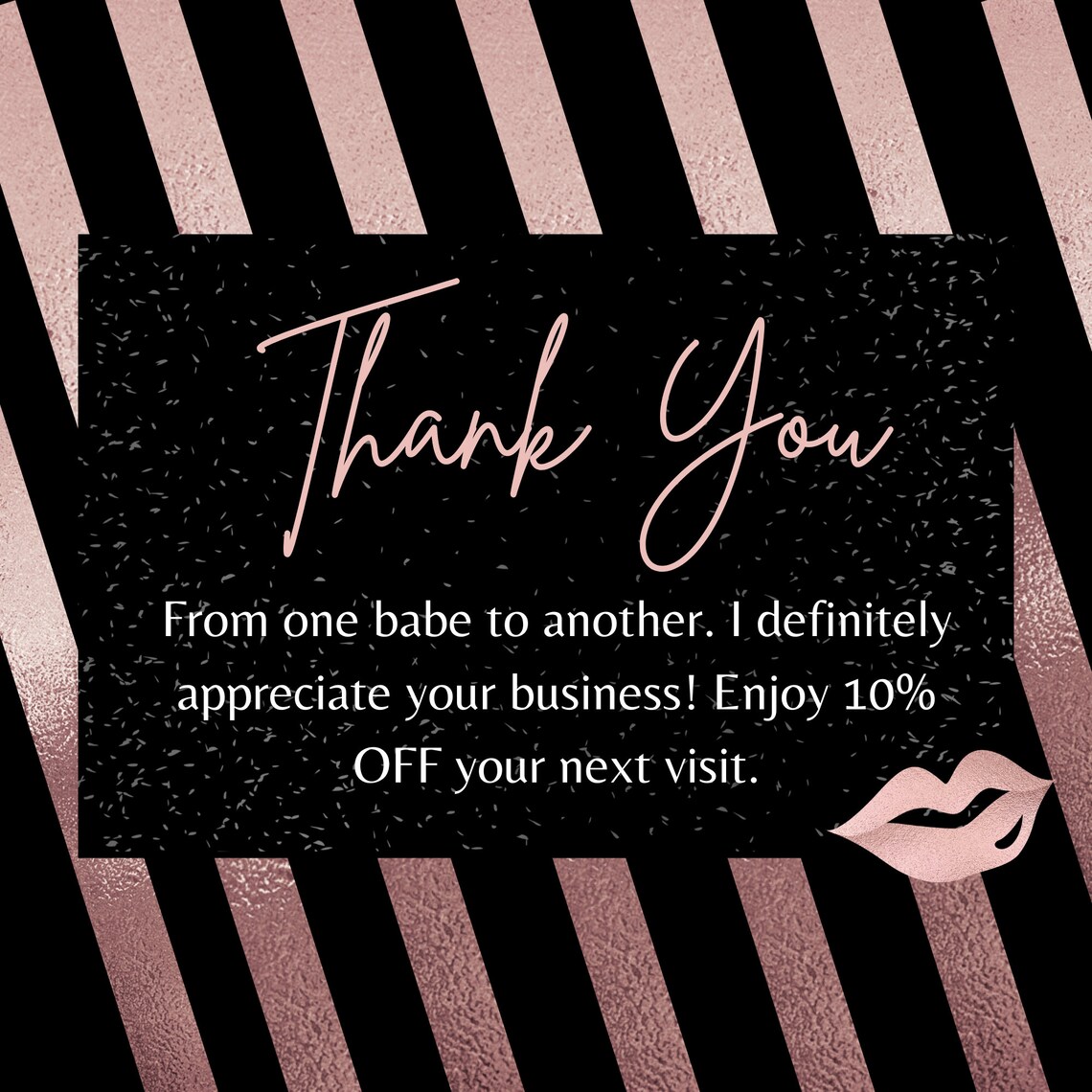 Thank You Card Flyer Front and Back, Canva Template, DIY Flyer ...