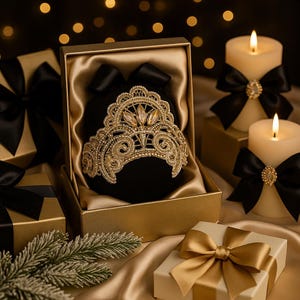 Handmade Black & Gold Christmas Ornament: Luxe Holiday Decor - Etsy