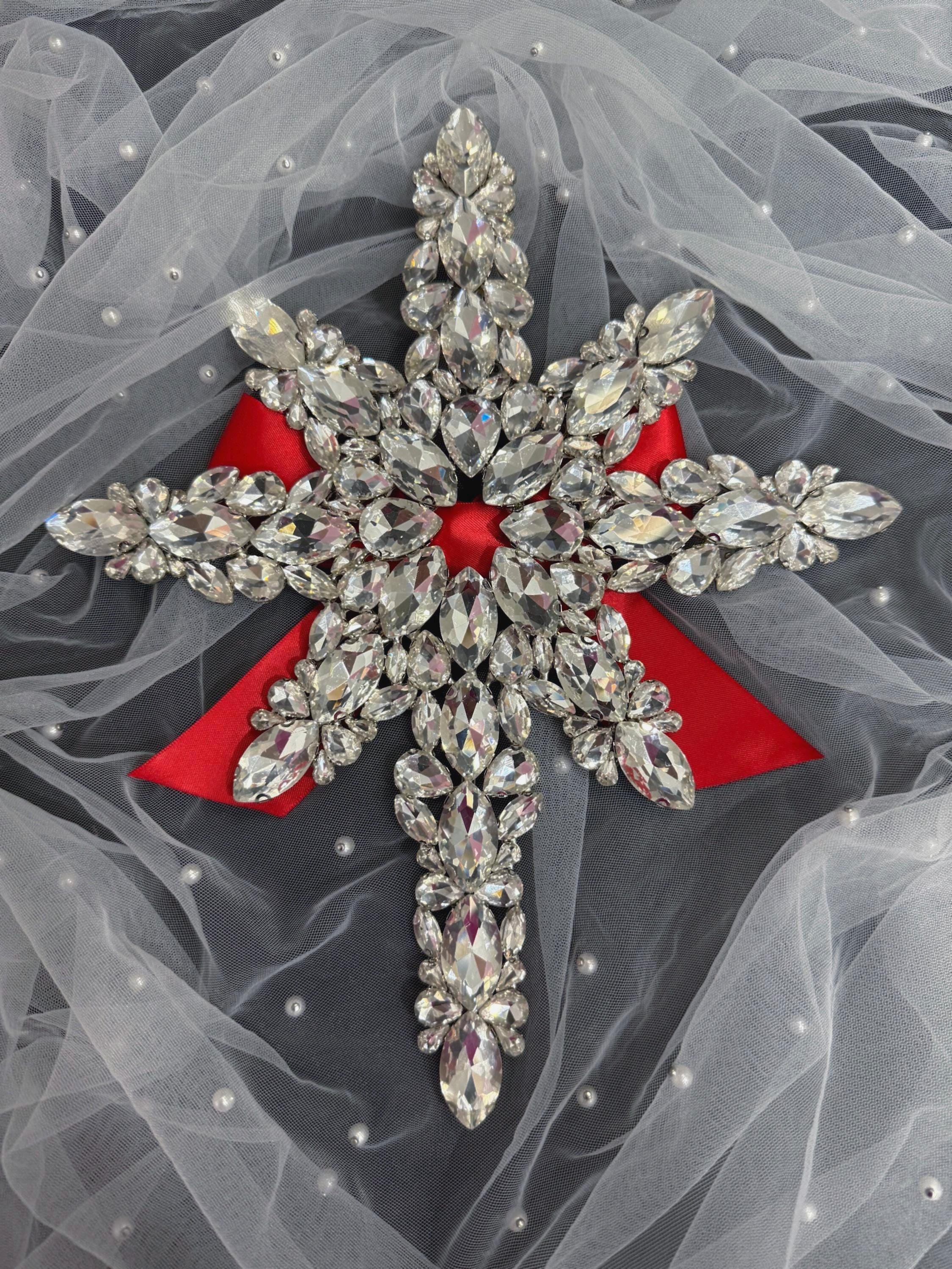 Luxury Crystal Bethlehem Star Tree Topper | Handmade Rhinestone ...
