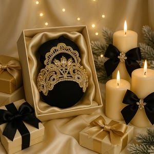 Handmade Black & Gold Christmas Ornament: Luxe Holiday Decor - Etsy