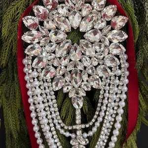 Christmas Staircase Swag | Jeweled Door Swag | Christmas Swag for ...