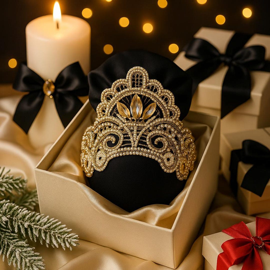 Handmade Black & Gold Christmas Ornament: Luxe Holiday Decor - Etsy