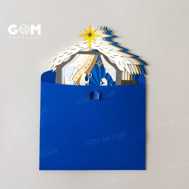 Nativity Scene Pop-up Card 3D: Christmas Papercut SVG (digital Download ...