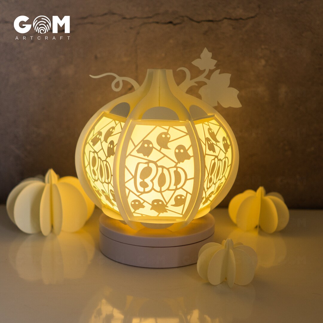 Pumpkin Lantern Text Boo Pumpkin Lantern Template Happy Halloween Paper ...