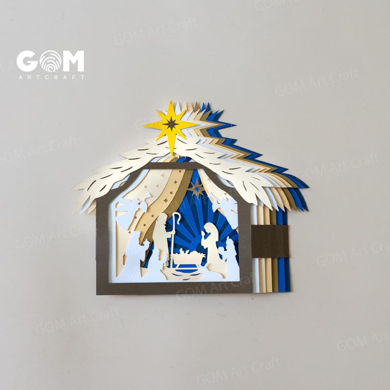 Nativity Scene Pop-up Card 3D: Christmas Papercut SVG (digital Download ...