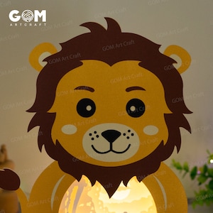 Lion Lanterns Template SVG - Animal Lantern DIY - Lanterns for Children ...
