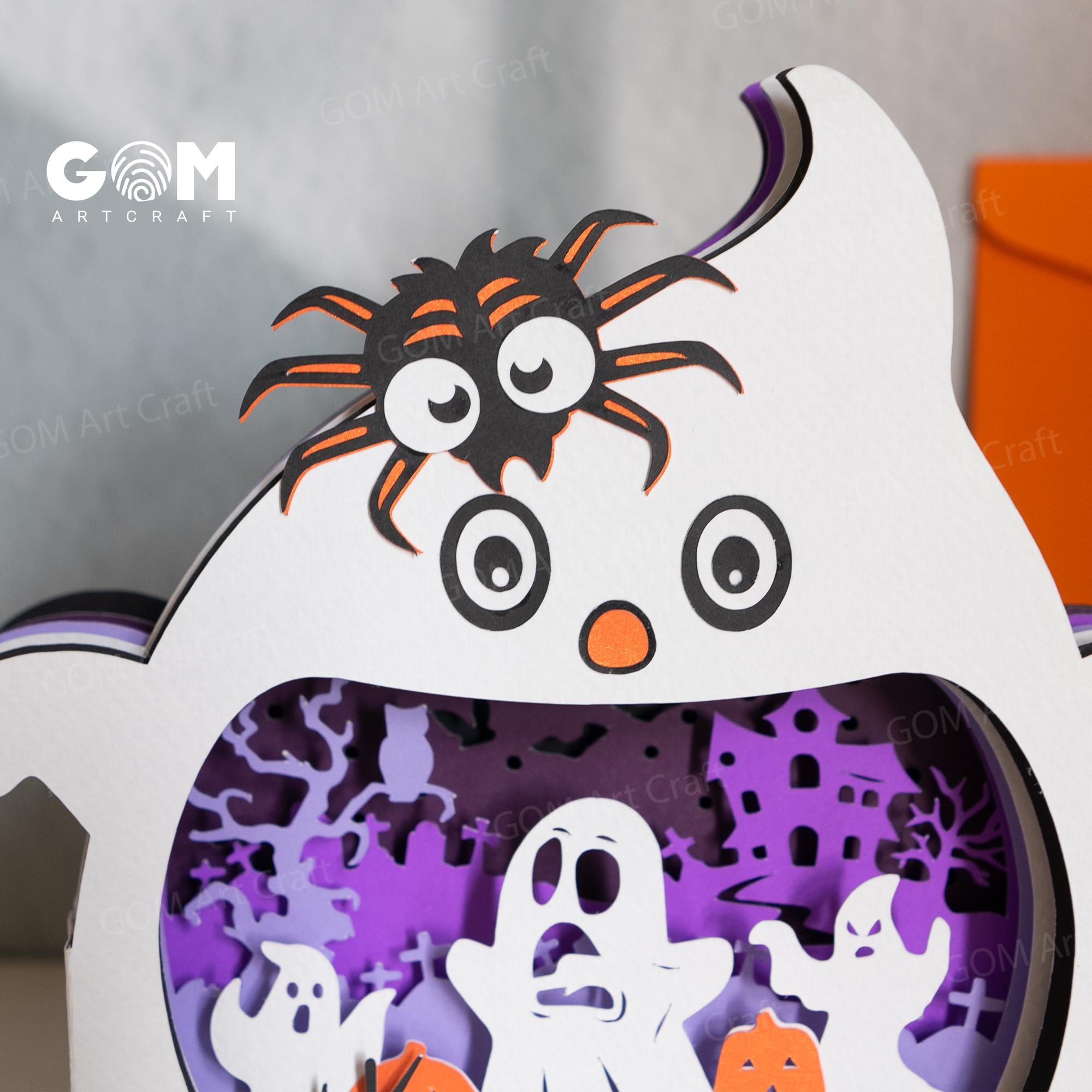 Halloween 3D Papercut Card Set, Pumpkin Lantern, DIY (svg, Pdf, Png) - Etsy