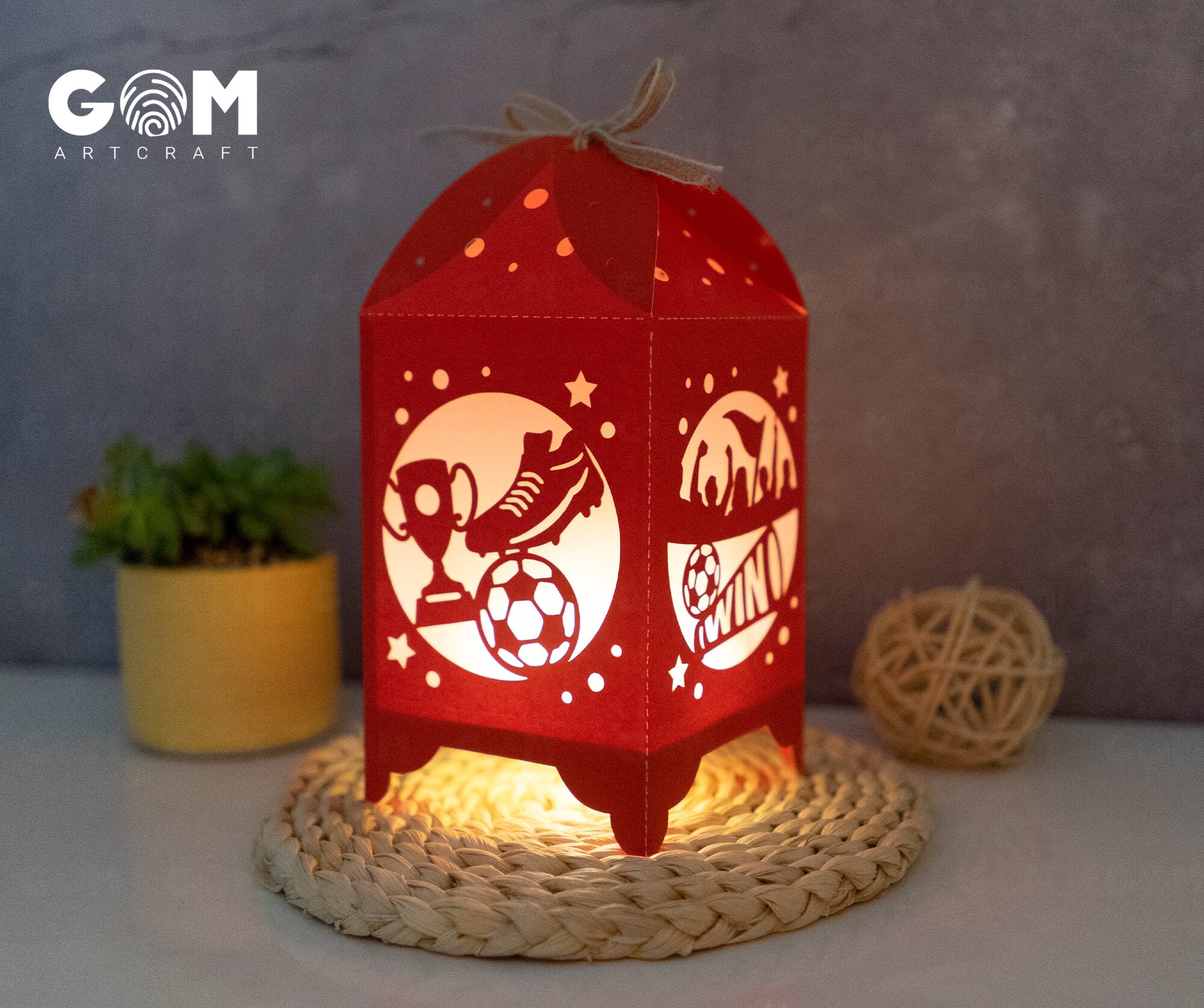 Soccer Lantern Sports Shadow Box SVG Paper Cut Light Box - Etsy Canada