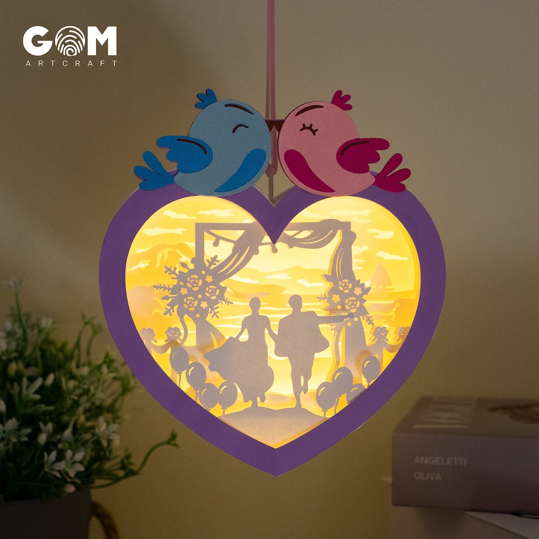 Hanging Heart Lantern SVG - Lantern Wedding - DIY Valentine's Day ...