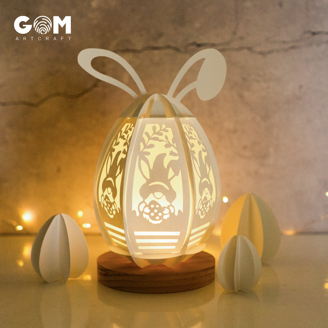 Easter Eggs Lantern SVG - Easter Bunny Lantern for Easter Decorations ...