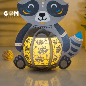 Set 3 Tier Laterne SVG - Bären-Laternen, Tiger-Laternen, Waschbär ...