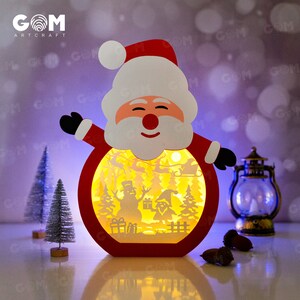 Santa Claus Shadow Box SVG - Gnomes Shadow Box - Christmas Shadow Box ...