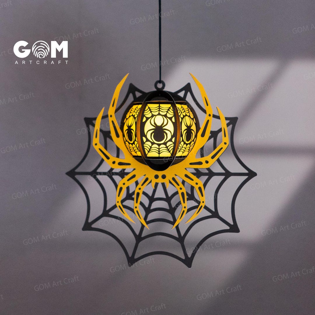 Spiderweb Lantern Template - Spider Lantern SVG - DIY Spider Lanterns ...