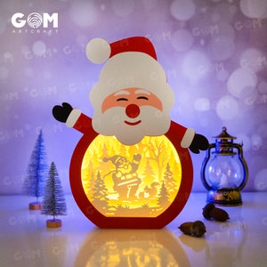 Combo 3 Items Merry Christmas Shadow Box - Santa Claus, Snowman ...