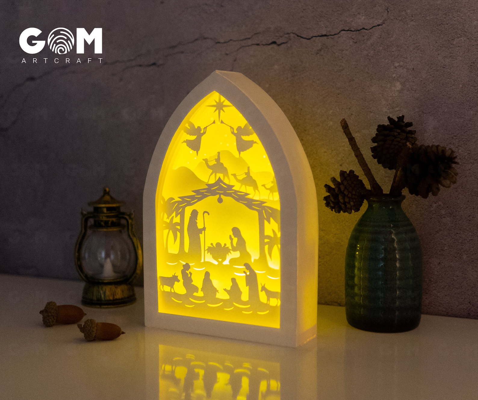 Nativity of Jesus Domed Shadow Box SVG Paper Cut Template - Etsy Canada