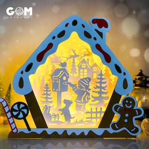 Candy House Shadow Box SVG - Children Send Letters Shadow Box - DIY ...