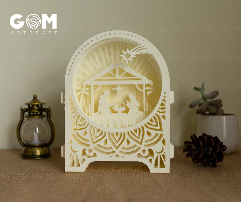 Nativity of Jesus Pop-up Card 3D - Merry Christmas Card - Paper Cutting ...