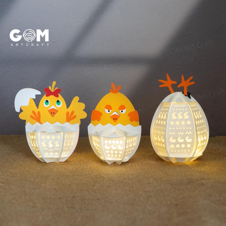 Chicken Lantern Template SVG, DIY Easter Lanterns - Etsy