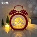 Christmas Clock Shadow Box SVG - Merry Christmas Paper Template SVG ...