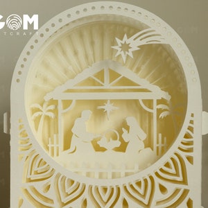 Nativity of Jesus Pop-up Card 3D - Merry Christmas Card - Paper Cutting ...