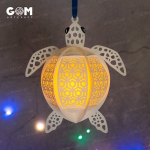 Pack 3 Squid Lantern, Octopus Lantern, Sea Turtle Lantern SVG - DIY ...