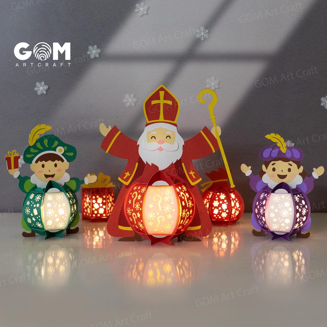 Saint Nicholas Day Lantern, St. Nicholas Lantern SVG, Catholic Saints ...